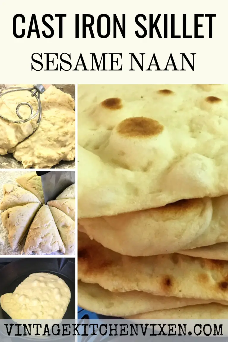 Sesame Naan Bread: A Cast Iron Skillet Recipe - Vintage Kitchen Vixen