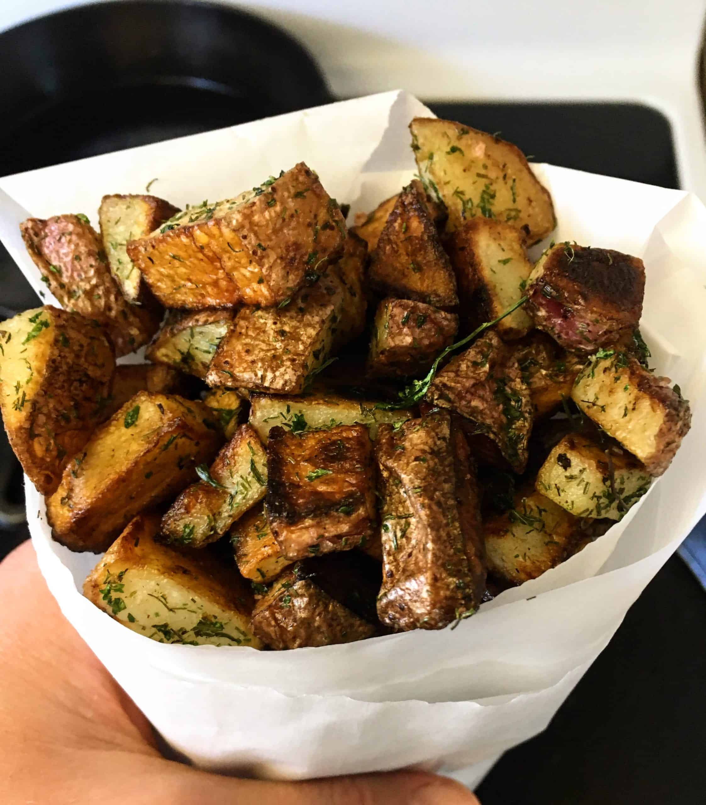 Easy Cast Iron Home Fries (not just for breakfast) - Vintage Kitchen Vixen